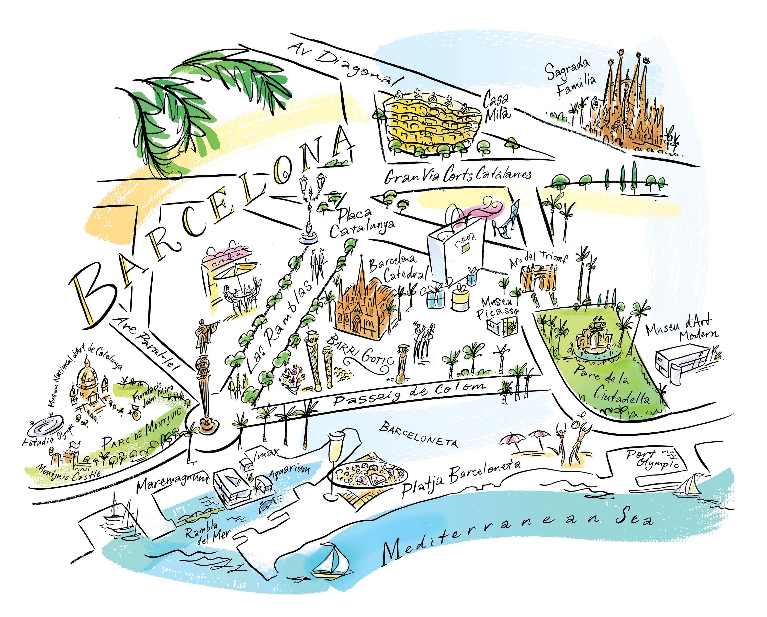 Barcelona Map Tourist