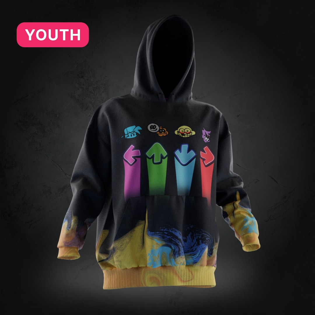 Friday Night Funkin FNF Inspired Tie-dye All Over Print Game Hoodie - Etsy