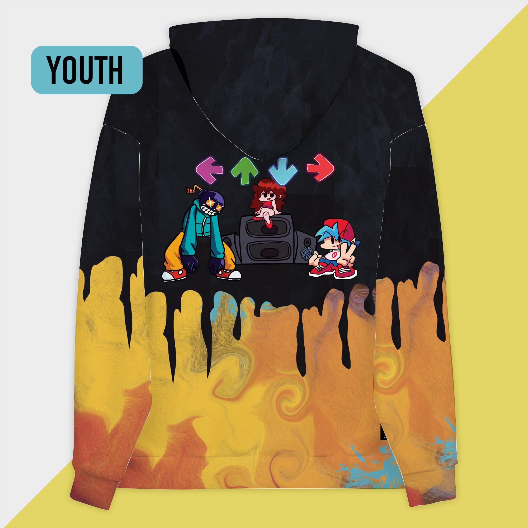 Friday Night Funkin FNF Inspired Tie-dye All Over Print Hoodie - Etsy