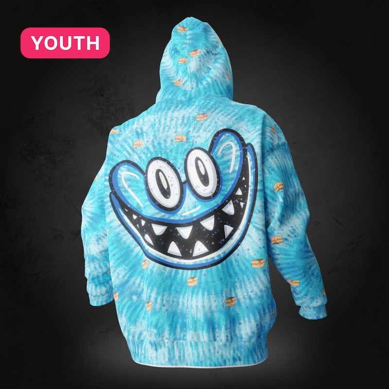 Cyan and Black Hoodie - Etsy