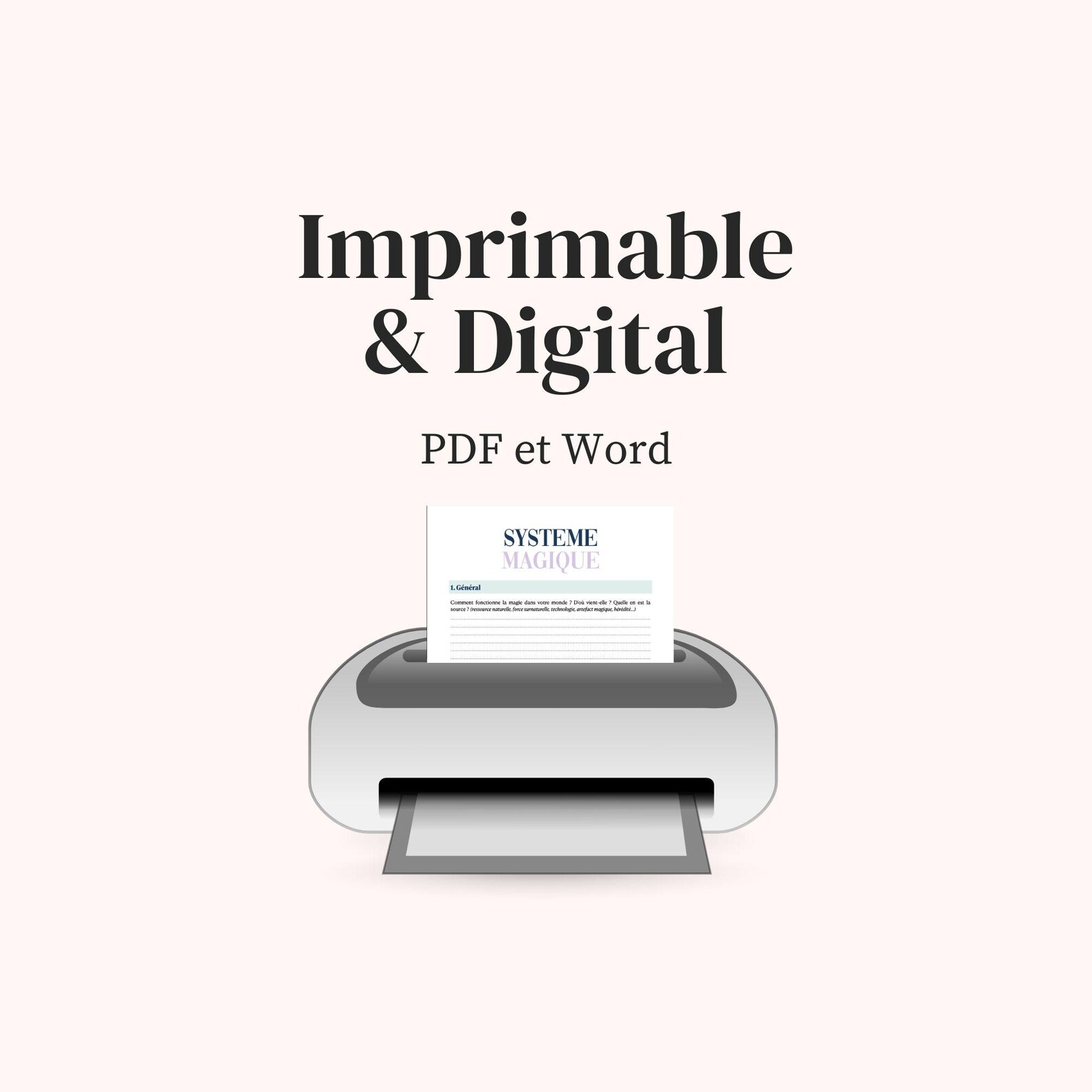 Magic System World Building Sheet French | Nanowrimo Writers Workbook ...