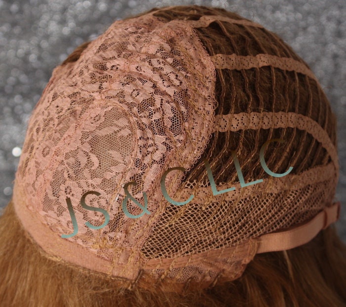 Strawberry Blonde Long Full Human Hair Blend Wig Heat OK - Etsy