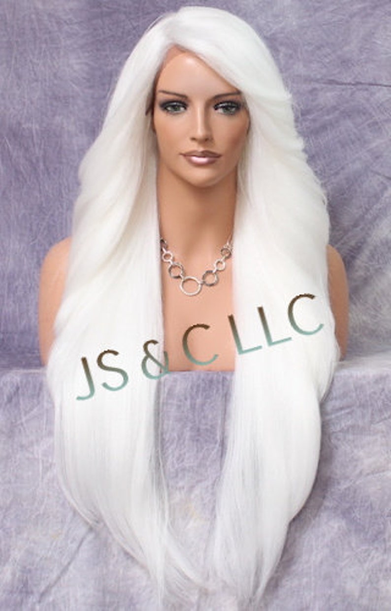 40 Extra Long Human Hair Blend Full Lace Front Wig - Etsy