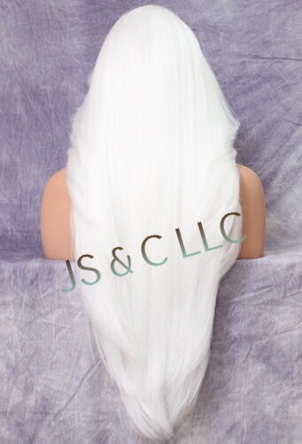 40 Extra Long Human Hair Blend Full Lace Front Wig - Etsy