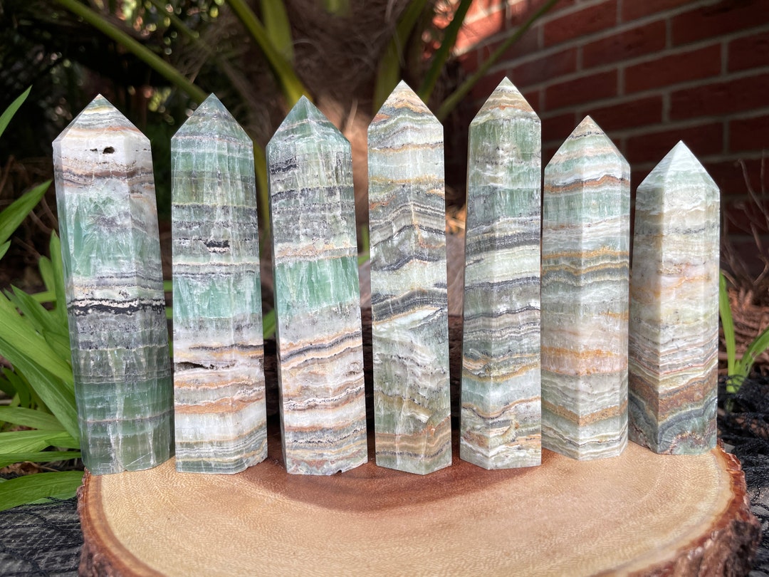 XL Caribbean Calcite Tower: Meditation Obelisk, Healing Crystal - Etsy