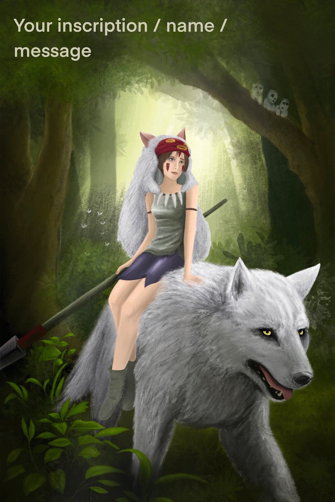 Princess Mononoke Digital Canvas Print - Etsy