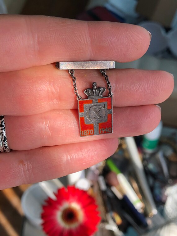 GEORG JENSEN Silver King Mark Lable Badge From 1940 - Etsy