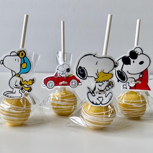 Snoopy Cake Pops: Themed Party Favors - One Dozen - Etsy
