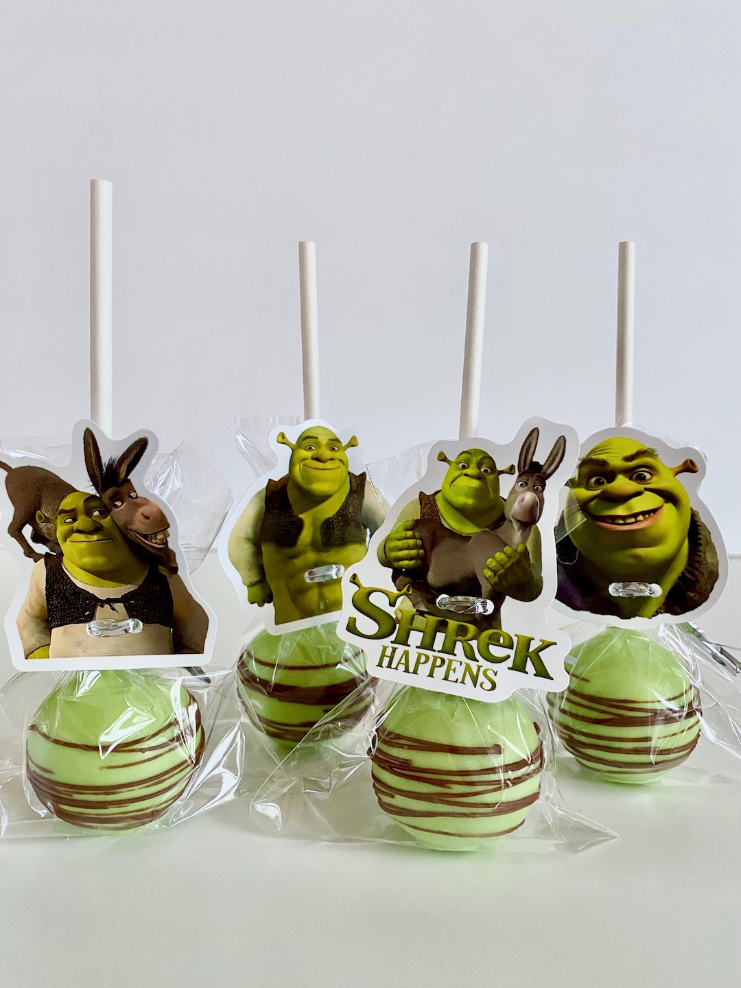Shrek Cake Pops: Vanilla, Chocolate, Strawberry (dozen) - Etsy