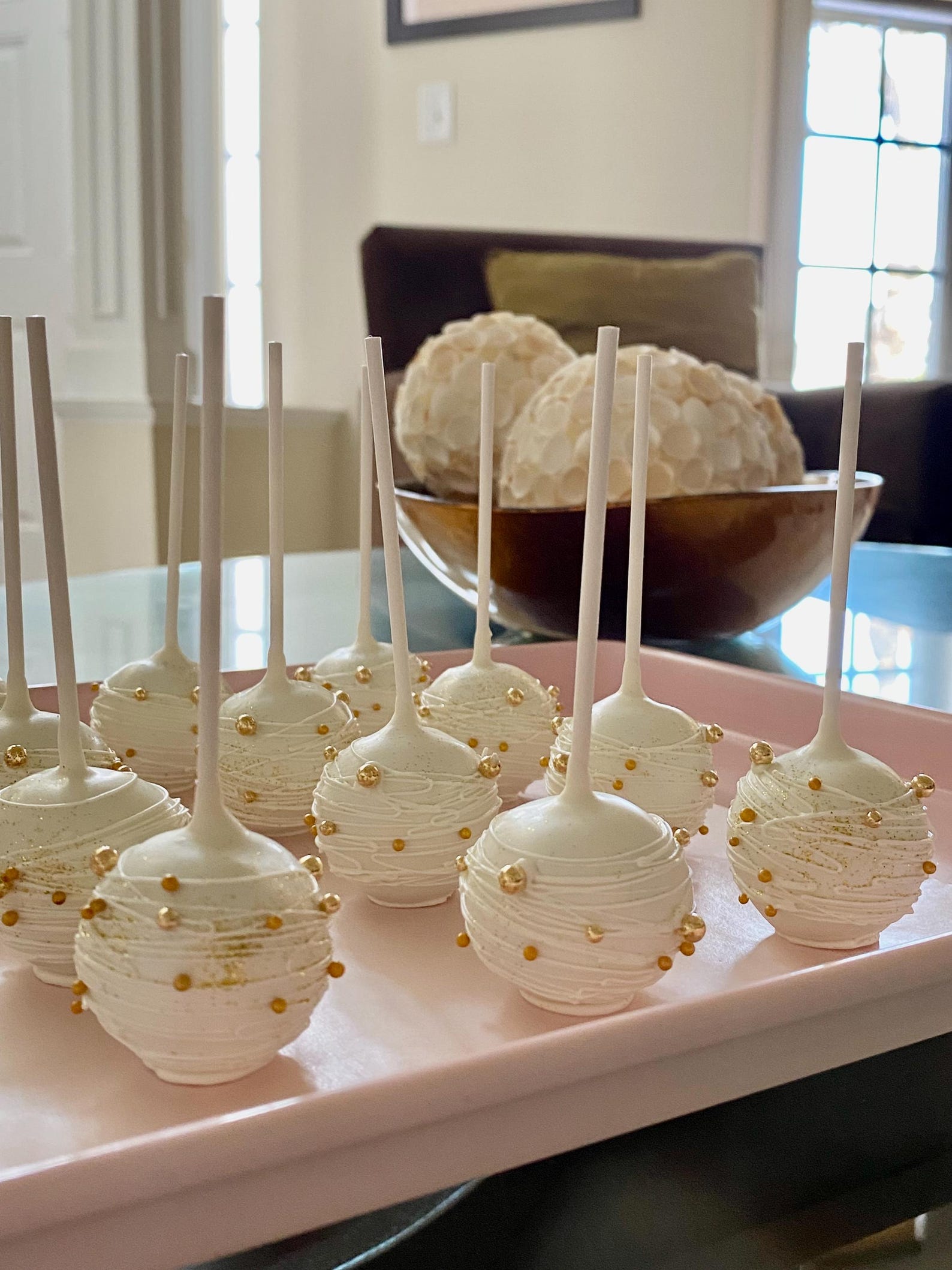 White Gold Cake Pops : Party Favors (dozen) - Etsy
