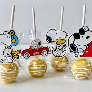 Snoopy Cake Pops: Themed Party Favors - One Dozen - Etsy