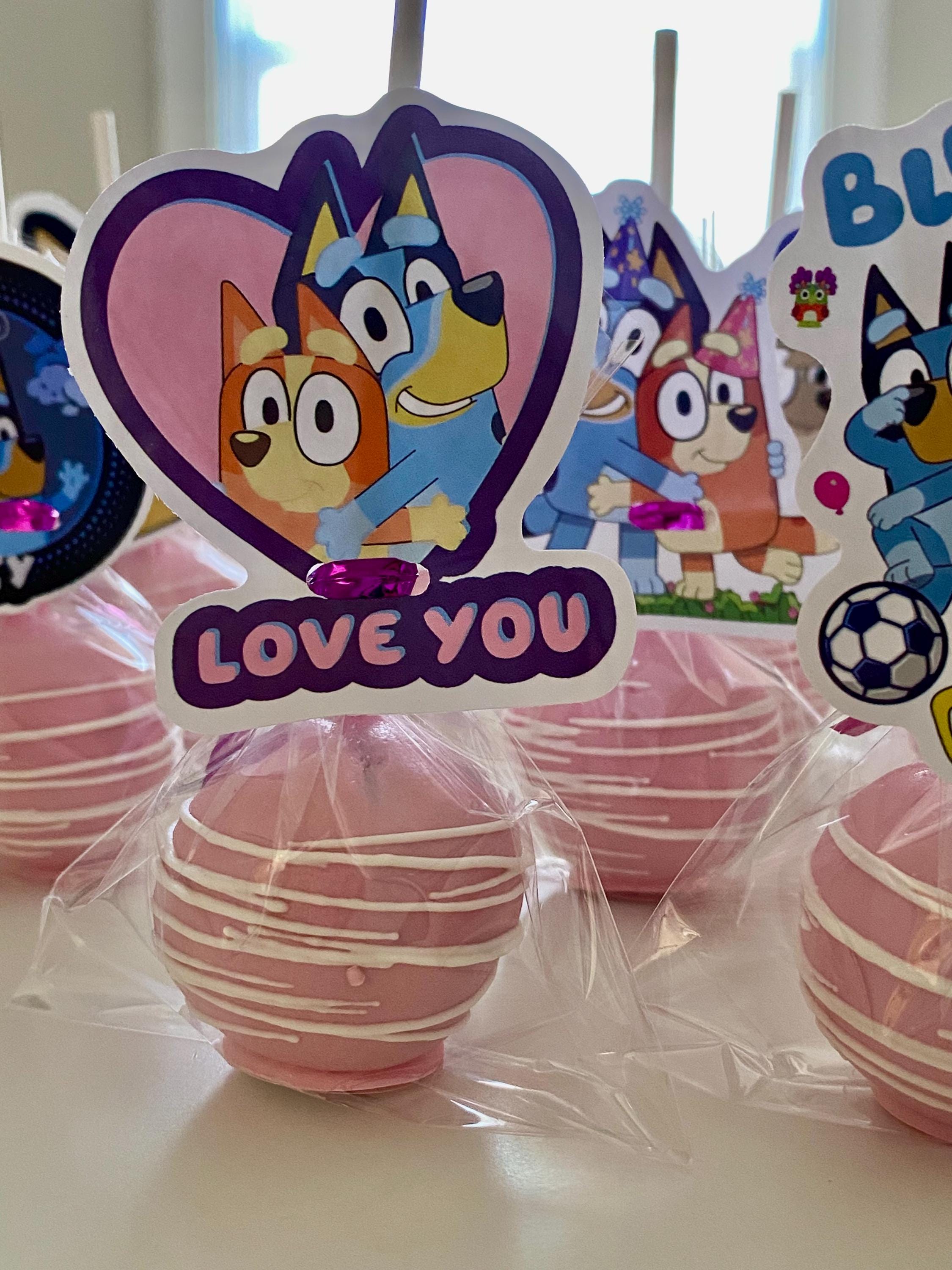 Pink Bluey Cake Pops: Party Favors (dozen) - Etsy
