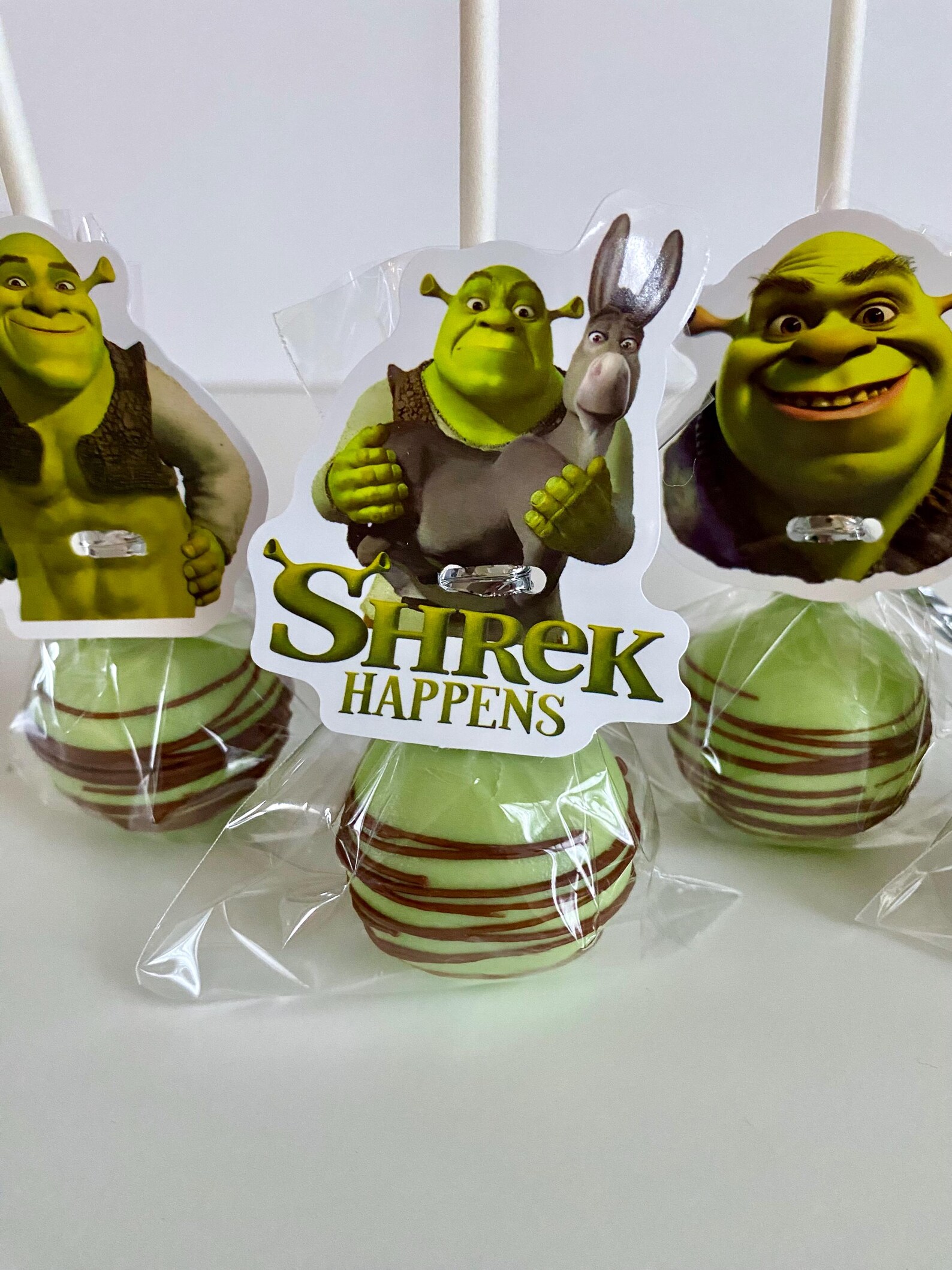 Shrek Cake Pops: Vanilla, Chocolate, Strawberry (dozen) - Etsy