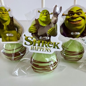 Shrek Cake Pops: Vanilla, Chocolate, Strawberry (dozen) - Etsy