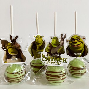 Shrek Cake Pops: Vanilla, Chocolate, Strawberry (dozen) - Etsy