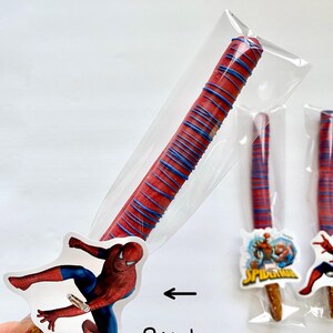 Spider-man Chocolate Pretzel Rods - Dozen (12) - Etsy