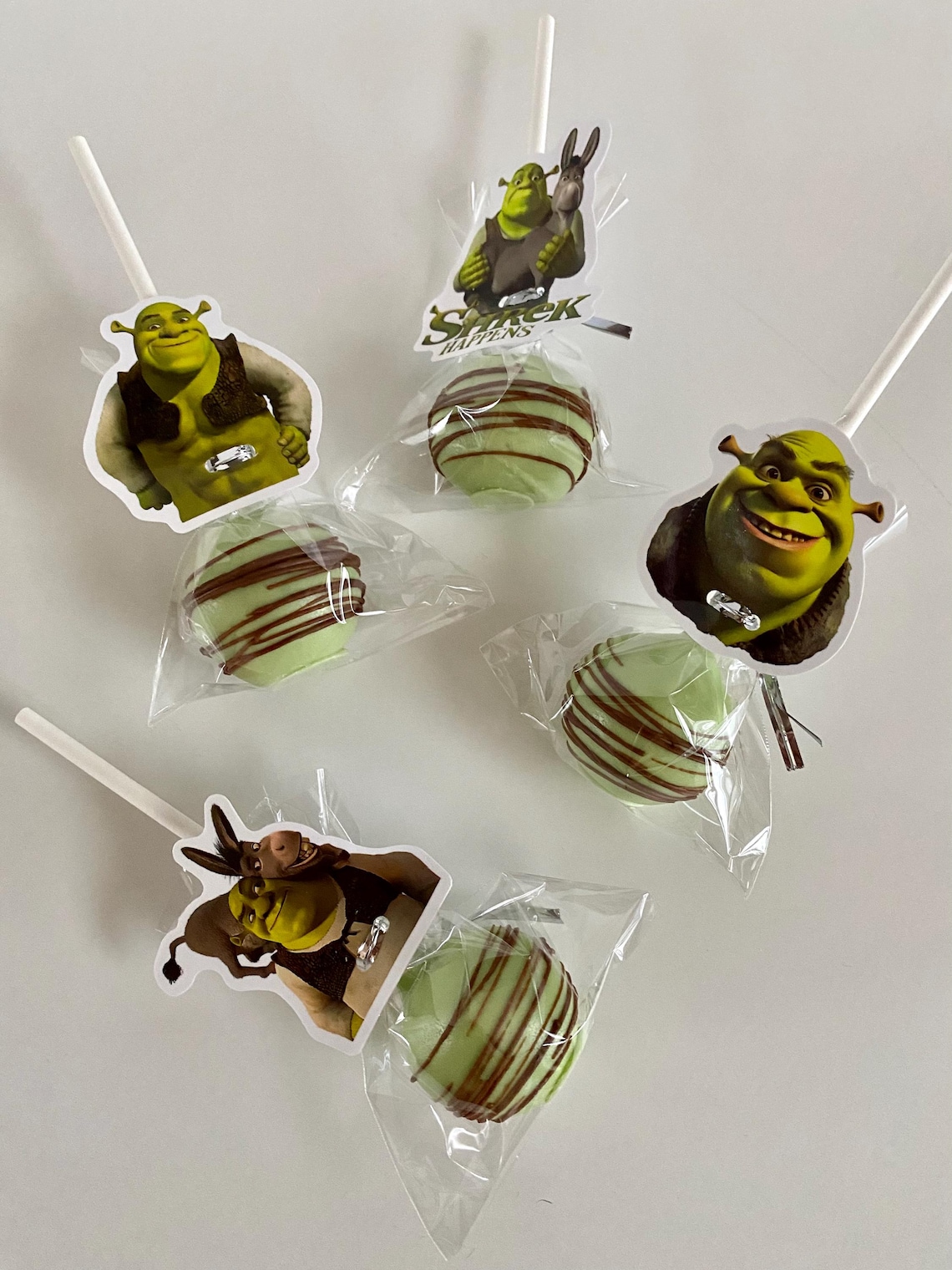 Shrek Cake Pops: Vanilla, Chocolate, Strawberry (dozen) - Etsy