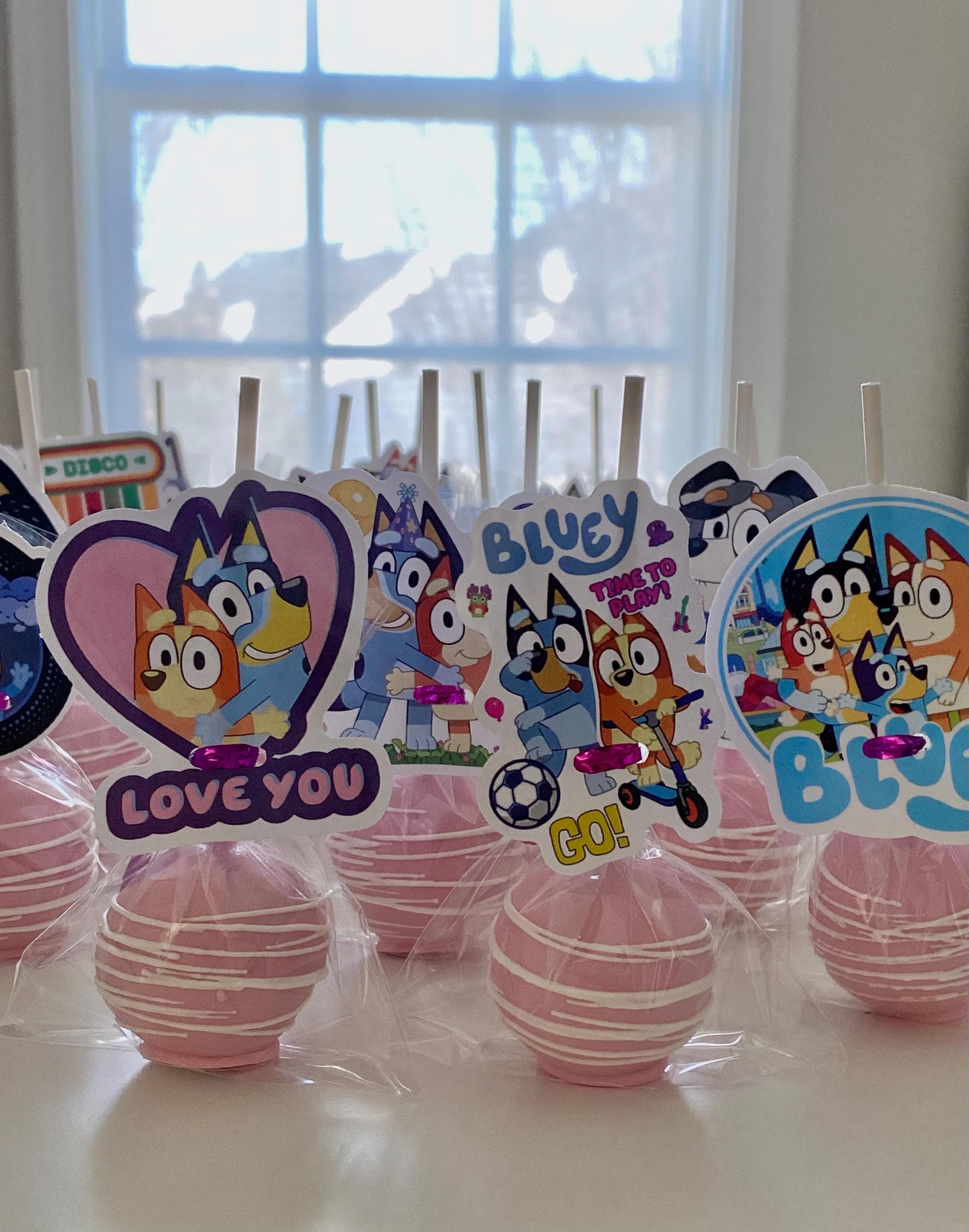 Pink Bluey Cake Pops: Party Favors (dozen) - Etsy