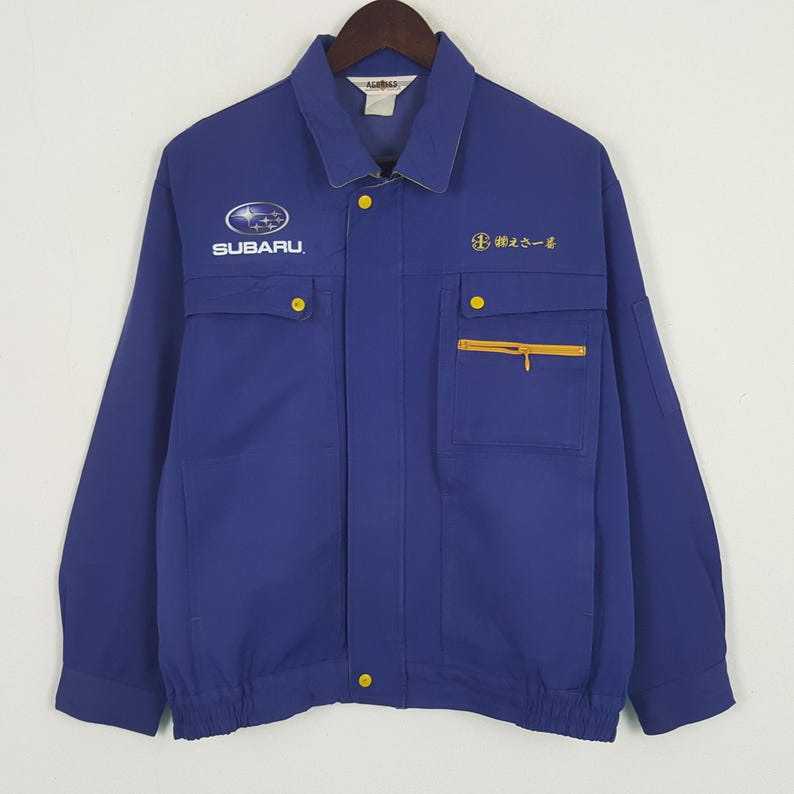 Vintage Subaru Racing Custom Art Logo Worker Jacket - Etsy