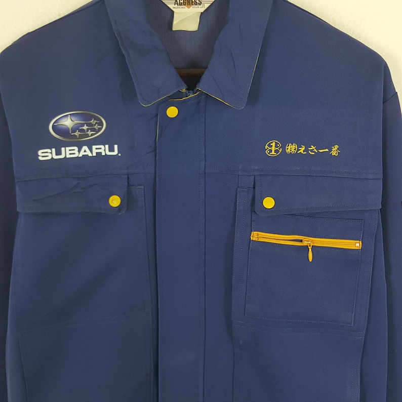 Vintage Subaru Racing Custom Art Logo Worker Jacket - Etsy