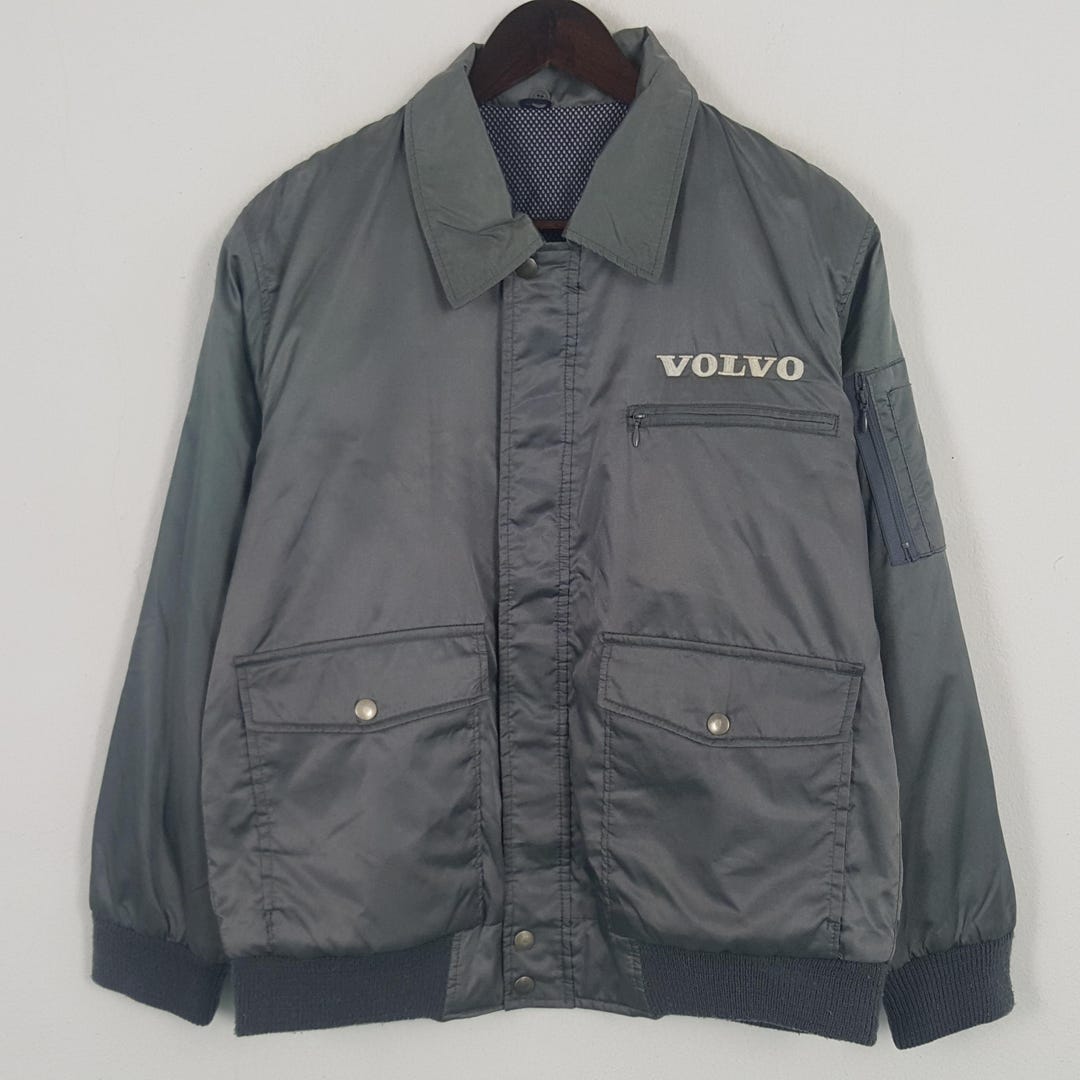 Vintage Volvo Embroidery Logo Puffer Zipper Worker Jacket - Etsy