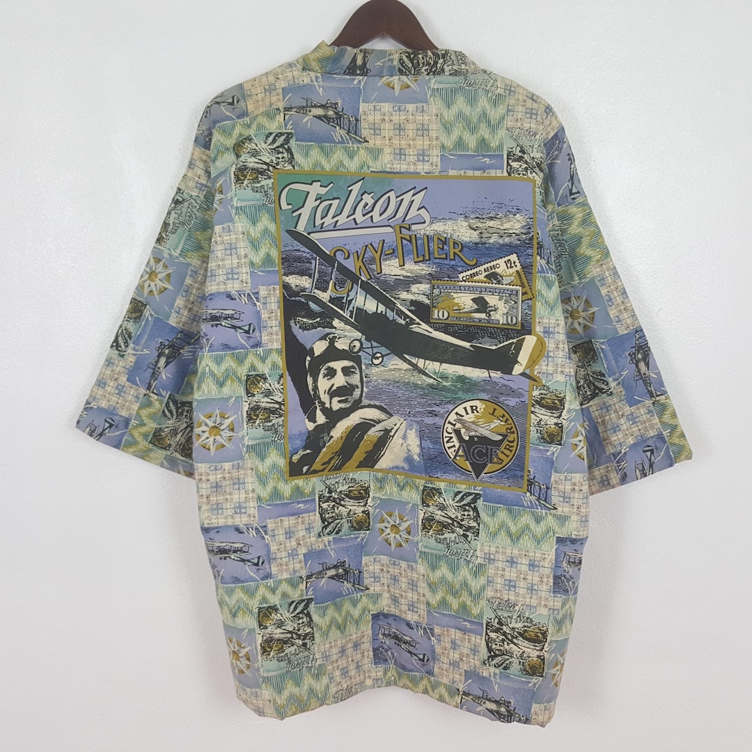 Vintage Visite Falcom Sky Flier Kimono Japanese Traditional Patchwork ...