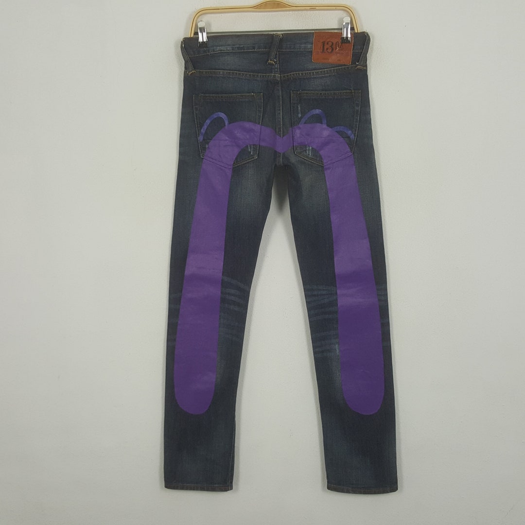 Vintage Evisu Custom Purple Daicock Style Denim Jeans - Etsy