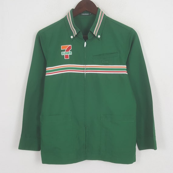 Vintage 7 Eleven Embroidery Logo Zipper Jacket - Gem