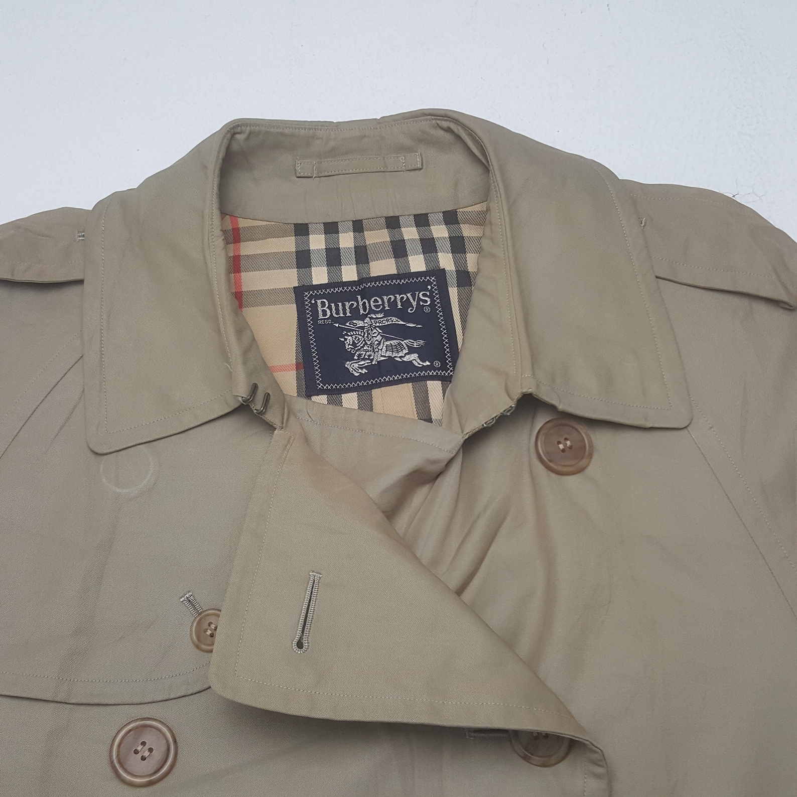 Vintage Burberrys Nova Check Trench Coat Jacket - Etsy