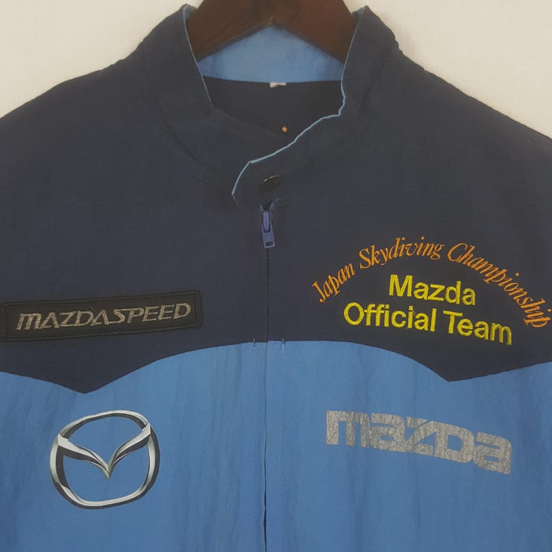 Vintage Mazda Racing Uniform Custom Big Logo Windbreaker Zipper Patch ...