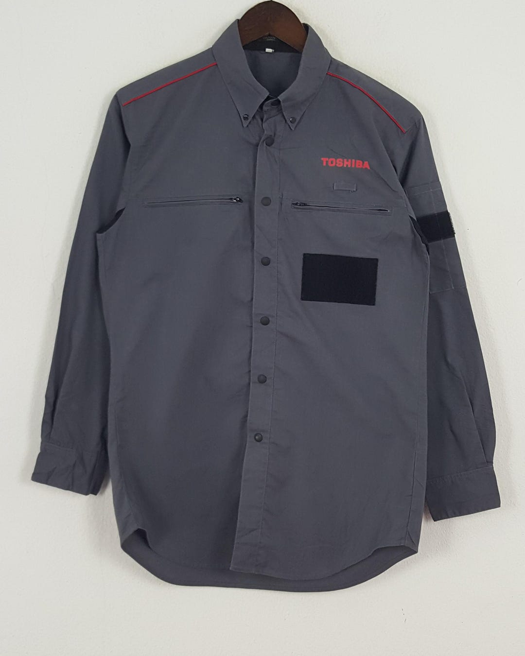 Vintage Toshiba Worker Button up Shirt - Etsy