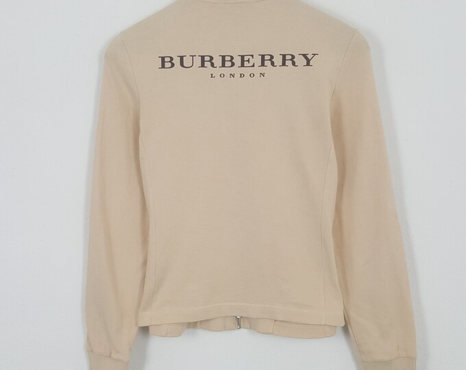 Vintage Burberry London Custom Art Logo Zipper Sweater - Etsy