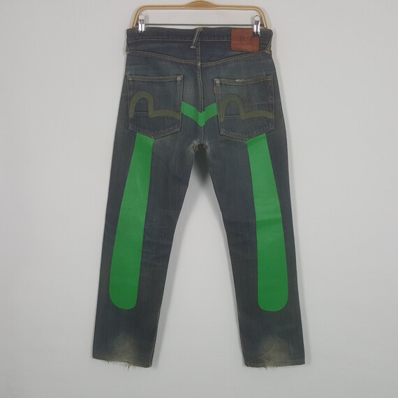 Vintage Evisu Yamane Selvedge Custom Art Daicock Gree… - Gem