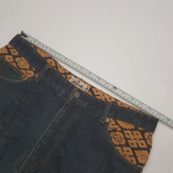 Vintage Karakuri Tamashn Embroidery Japanese Denim Je… - Gem