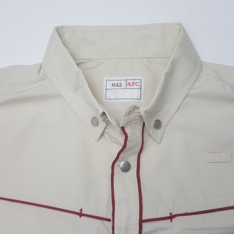 Vintage KFC Pizza Hut Worker Uniform Button up Shirt - Etsy
