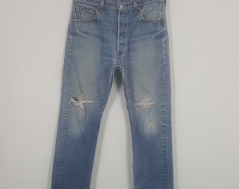 Vintage LEVI'S 501 Kurt Cobain Distressed Style Jeans - Etsy