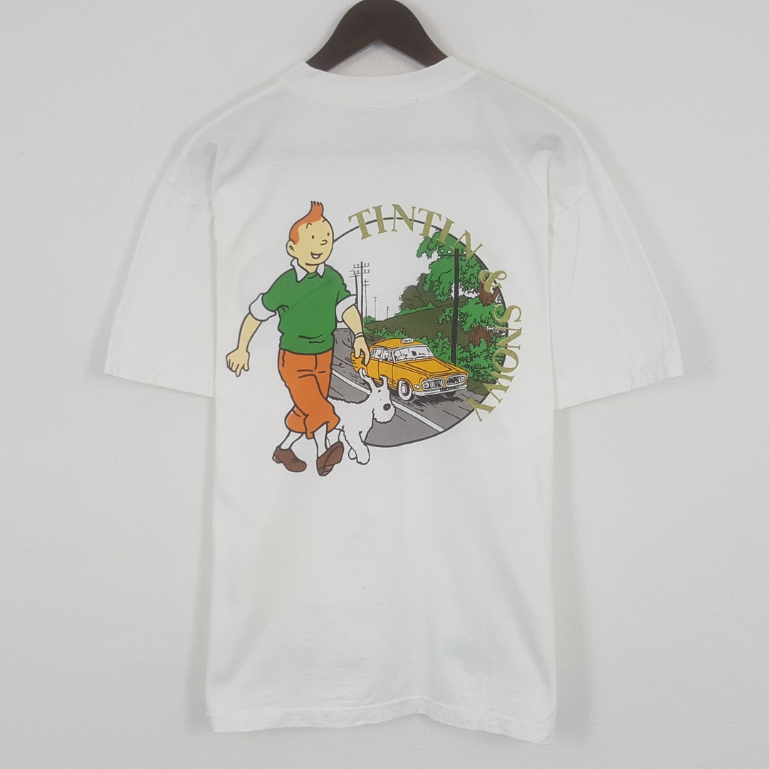 Vintage Tintin & Snowy Tshirt - Etsy
