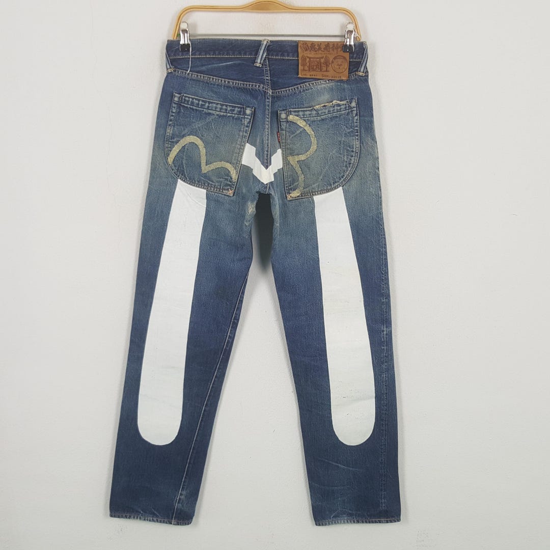 Vintage Evisu Japan Selvedge Custom White Daicock Denim Jeans - Etsy