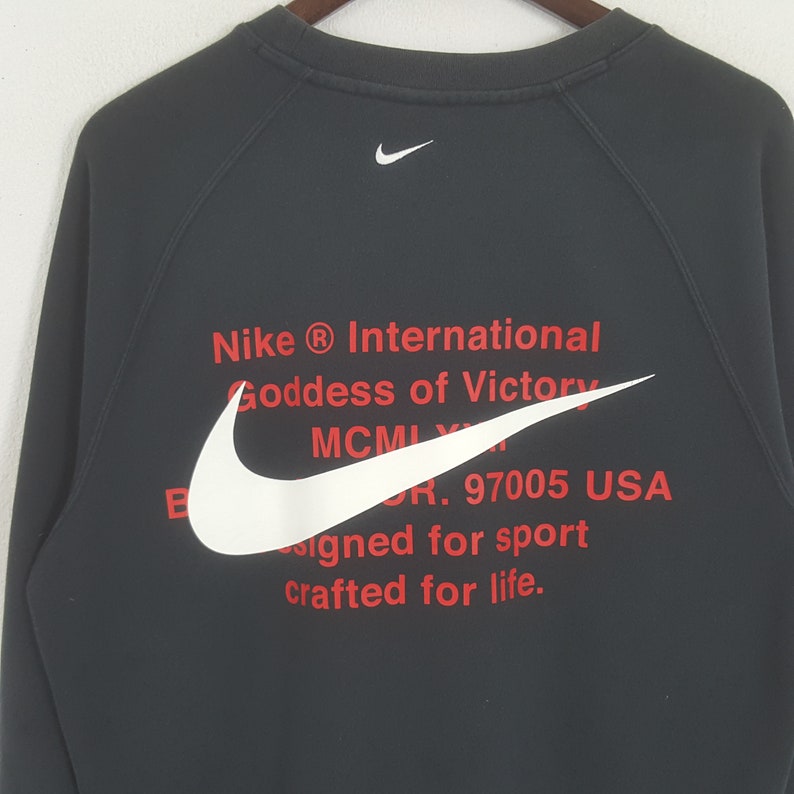 Vintage Nike Swoosh Embroidery Logo Sweatshirt - Etsy
