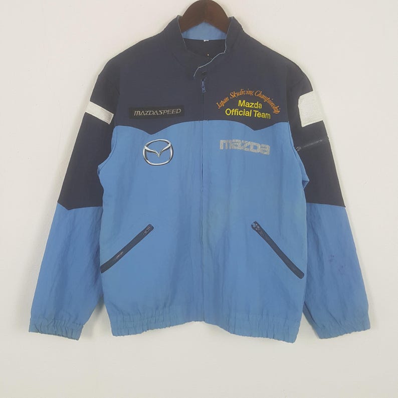 Vintage Mazda Racing Uniform Custom Big Logo Windbreaker Zipper Patch ...