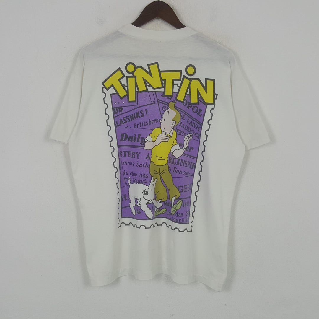 Vintage Tintin STEAN Comic Tshirt - Etsy