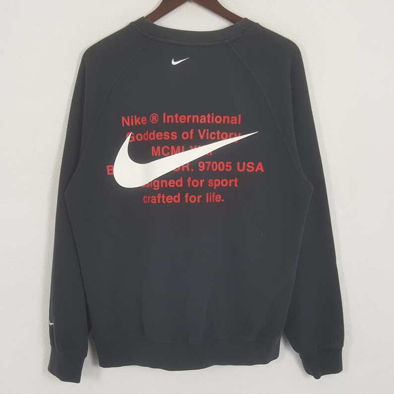 Vintage Nike Swoosh Embroidery Logo Sweatshirt - Etsy