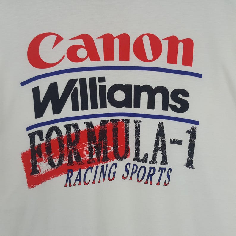 Vintage Canon Williams Formula 1 Racing Sports Tshirt - Etsy