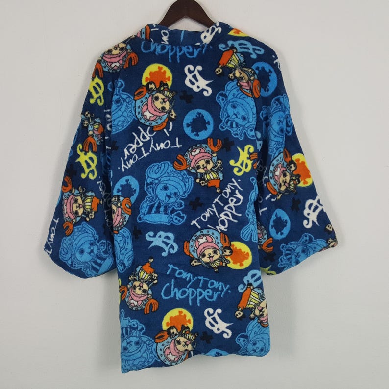 Vintage One Piece Japanese Anime Velvet Kimono Japanese Traditional ...