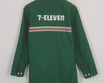 Vintage 7 Eleven Embroidery Logo Design Zipper Jacket - Etsy