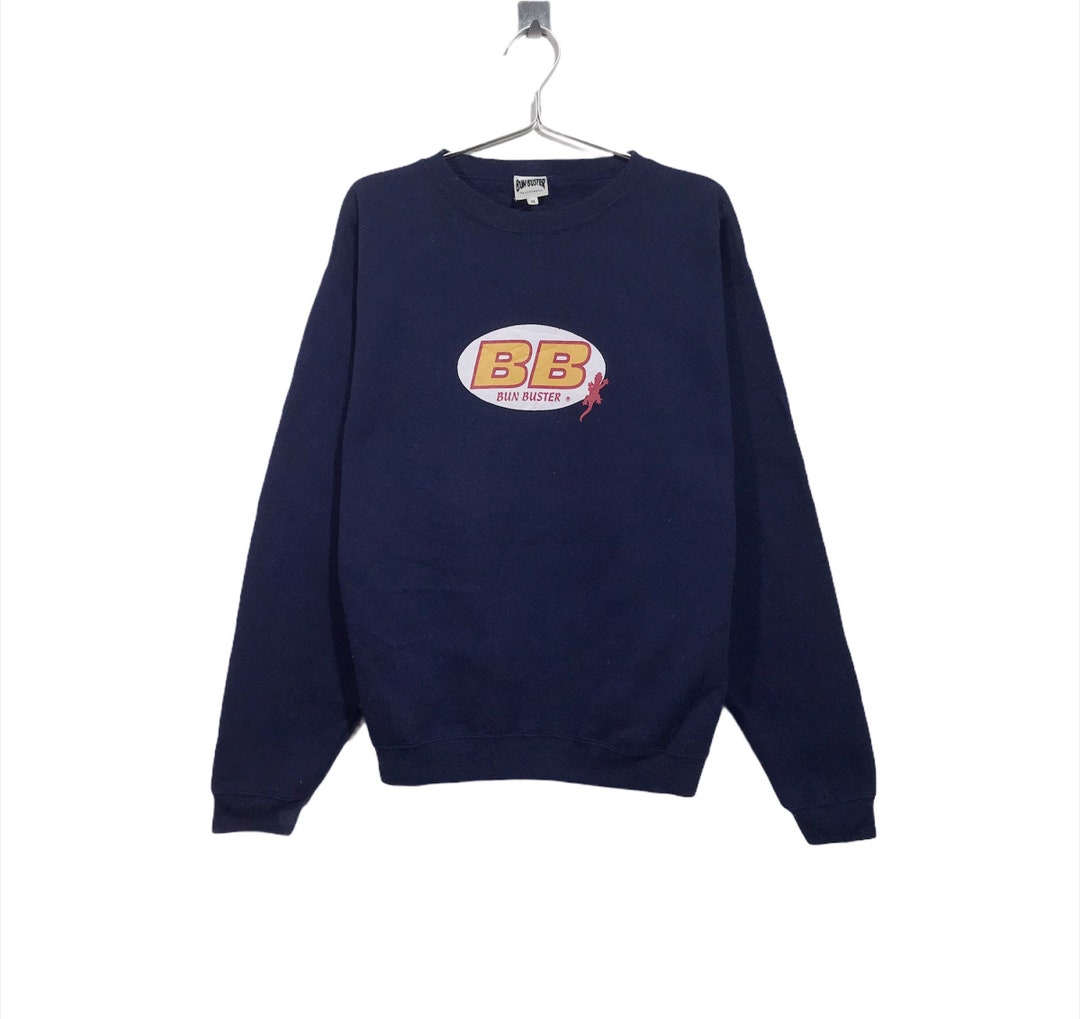 Vintage Bun Buster Outdoor Streetwear Logo Crewneck Sweatshirt Pullover ...