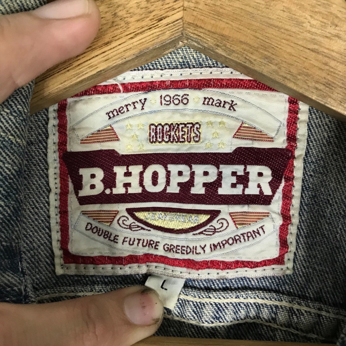 Vintage B. Hopper Rockets Double Future Greedily Important Stud Button ...