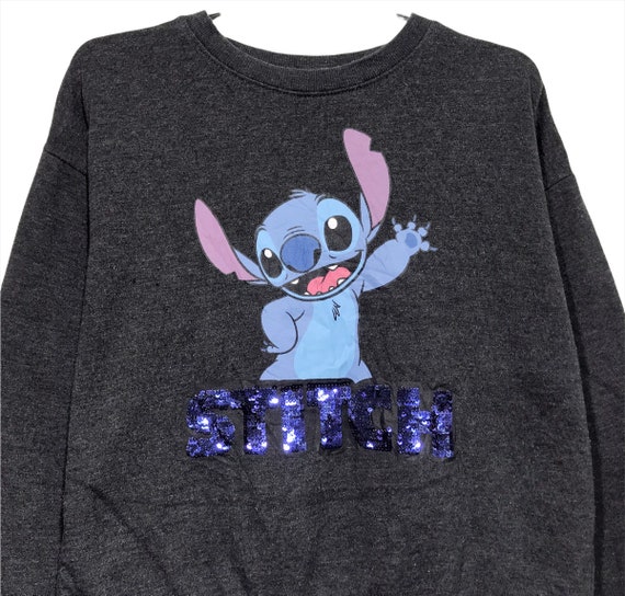 Lilo stitch cartoon graphics Crewneck Sweatshirt Pull… - Gem