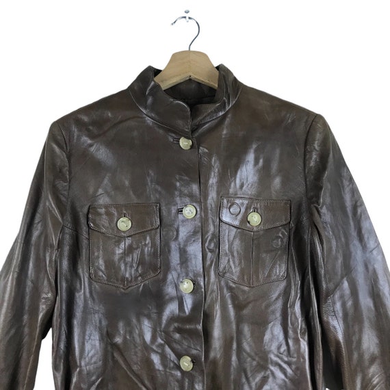 Vintage Loewe Leather Button Down Jacket - Gem