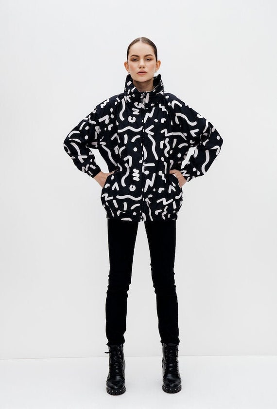 Pluvo Oversize Windbreaker Fashion Conga. Clothing Print. - Etsy UK